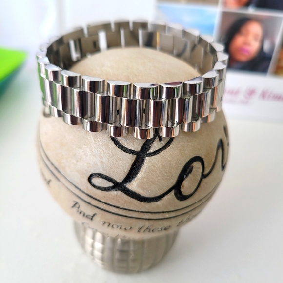 Jewelry | Glossy Watch Band Bracelet | Poshmark